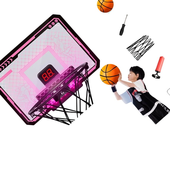 Fun Indoor Basketball Stand Systems Color Changing Lights Scoreboard ...