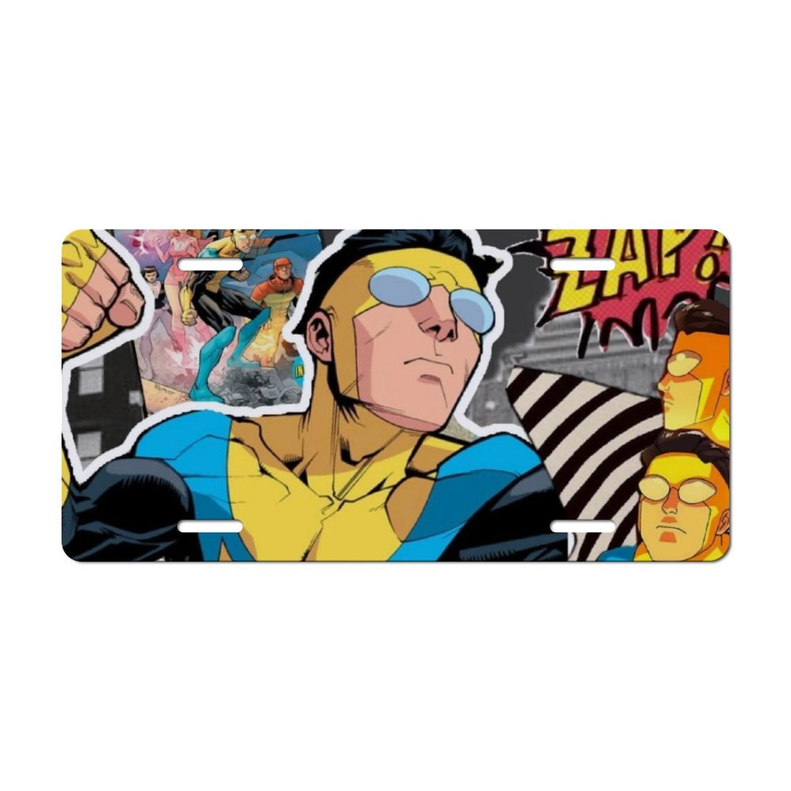 Fun Invincible License Plate For Cars 6x12 Inch Rustproof Aluminum ...