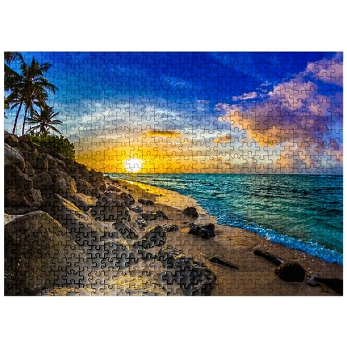 Fun Jigsaw Puzzle for Adults 1000 Pieces Beautiful Hawaiian Sunset On ...