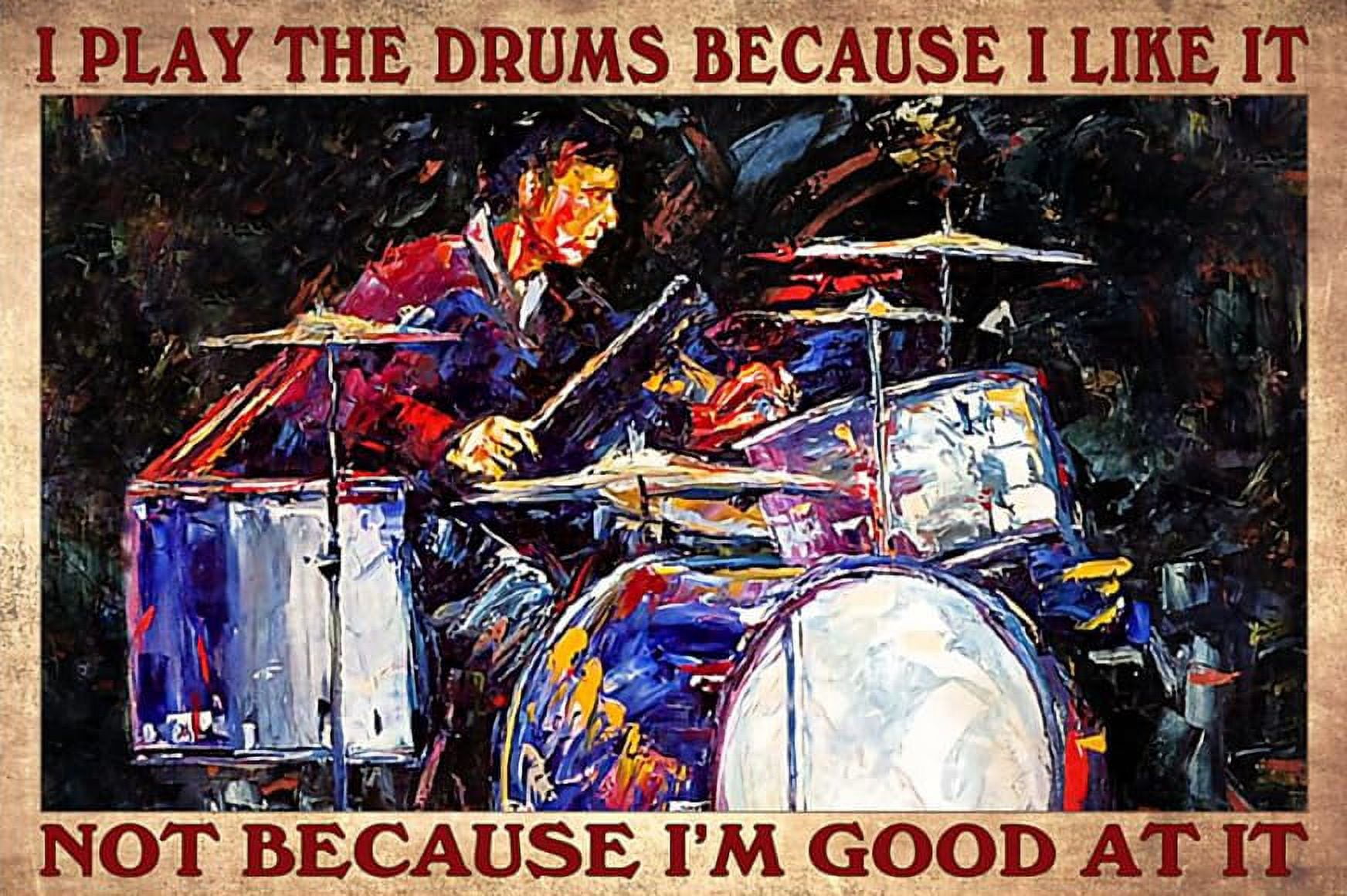 Fun Jigsaw Puzzle for Adults 500 Pieces I Play The Drums Because I Like ...