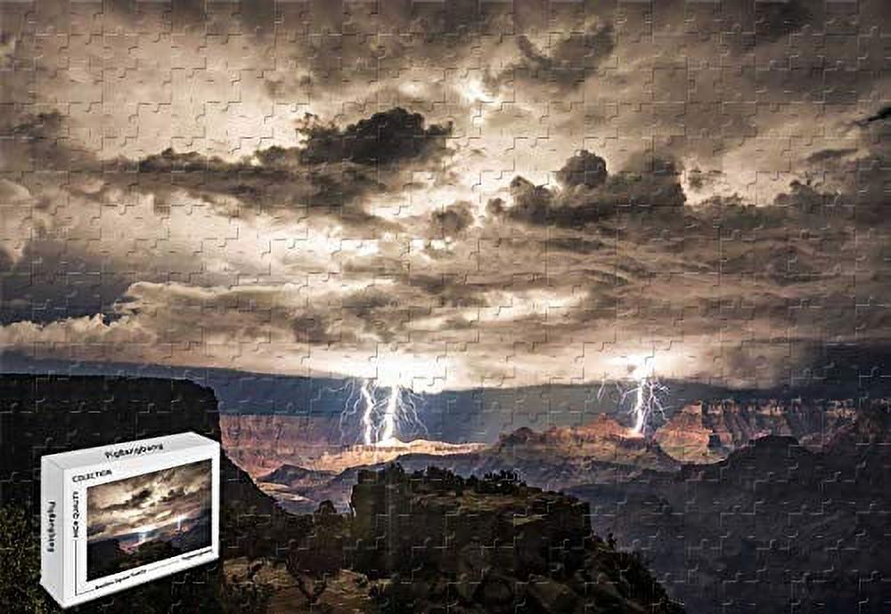 Fun Jigsaw Puzzle for Adults 500 Pieces Lightning Strikes in The Grand ...