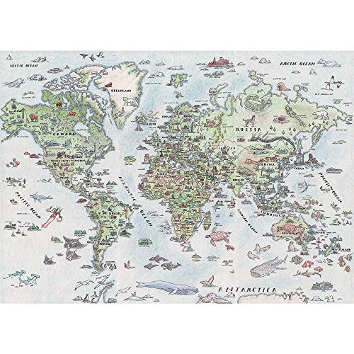 Fun Jigsaw Puzzle for Adults 500 Pieces World Map, Virtually Travel The ...