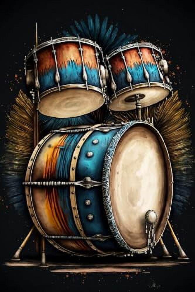 Fun Jigsaw Puzzle for Adults 1000 Pieces Drum Set Wall Art Wooden Puzzles Best Brain Exercises ...