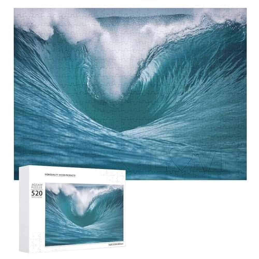 Fun Jigsaw Puzzle for Adults 1000 Pieces Ocean Wave Wall Art Wooden ...