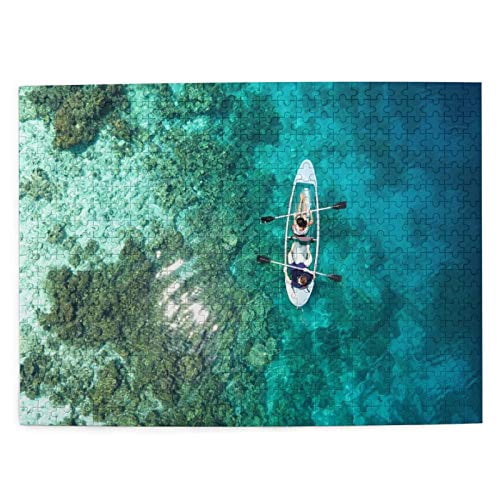 Fun Jigsaw Puzzle for Adults 500 Pieces Summer Ocean Beach Wooden ...