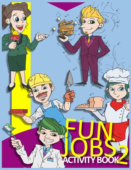 Fun Jobs Activity Book 2: Picture Tracing, Word Search and Coloring ...