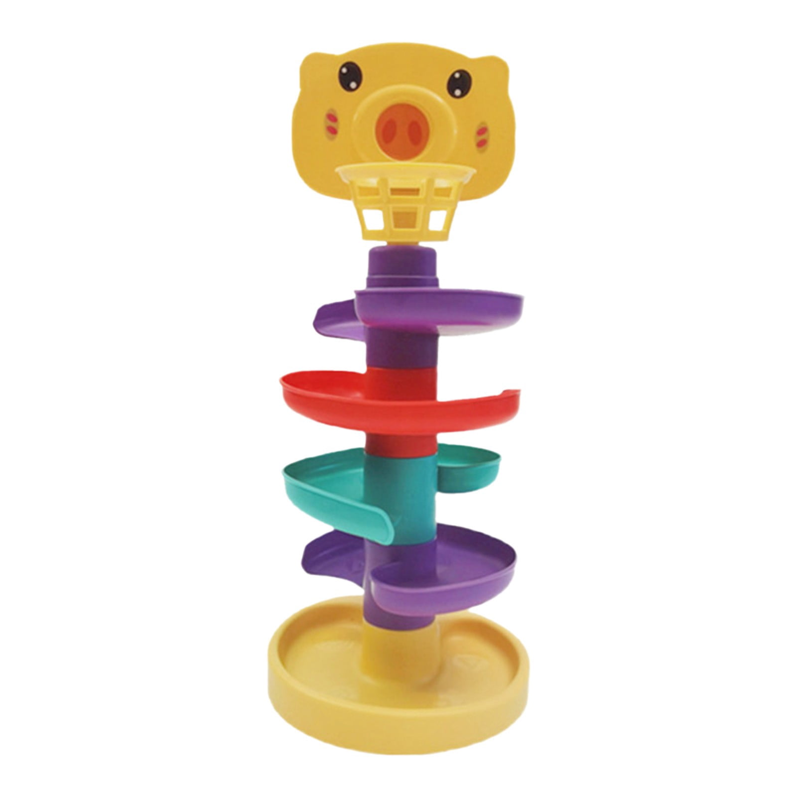 Fun Kids Shooting Track Rolling Gliding Tower Assembly Learning Toy ...