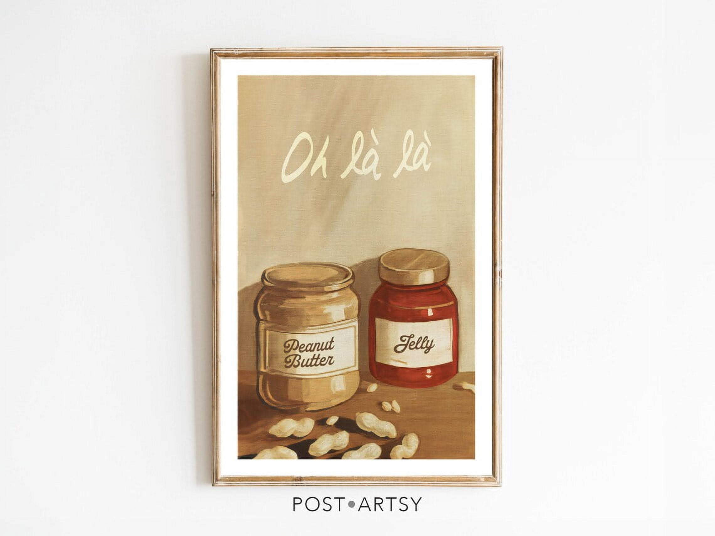 Fun Kitchen Art Wall Decor Pb&J Oh La La Vintage Style Classical ...