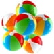 Fun Land 24 inch Pack of 6 Jumbo Colorful Beach Balls Rainbow Color ...