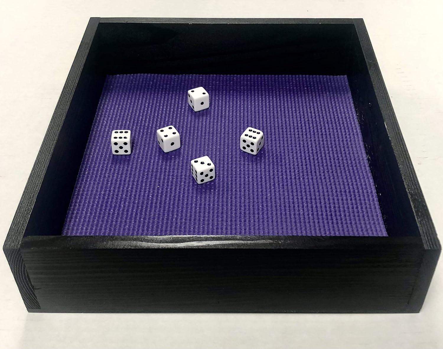 Fun Large Wood Table Top Dice Game Box/Holder Tray - Walmart.com