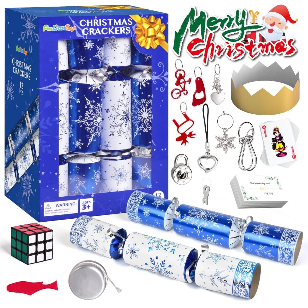 Fun Little Toys - 12PCS Christmas Crackers, Includes Toy Surprises ...