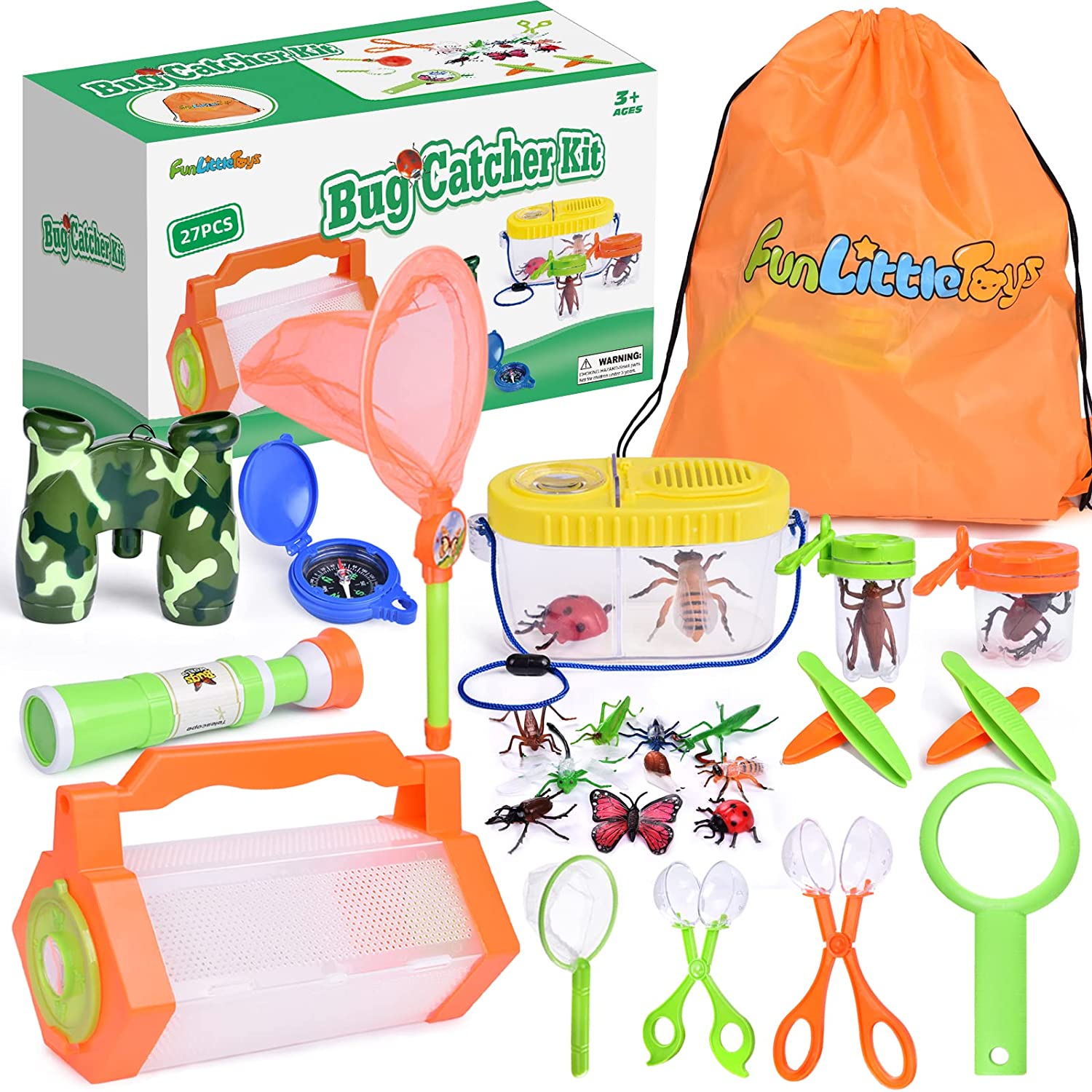 Bug Insect Kit Catcher Kids Net Catching Cage Outdoor Toys Observation ...