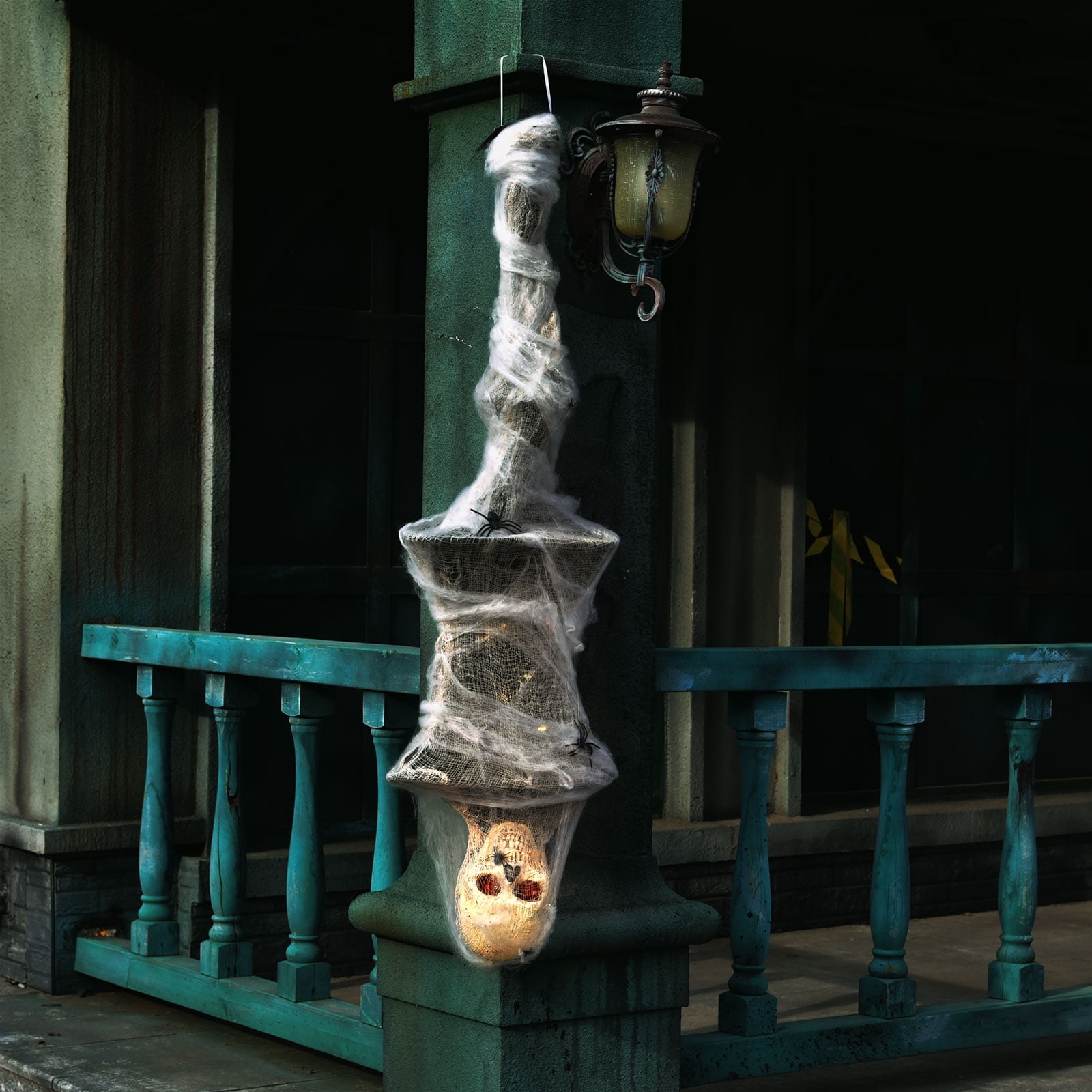 Fun Little Toys 61'' Halloween Cocoon Light Up Corpse Decoration with Sound, Scary Hanging ...