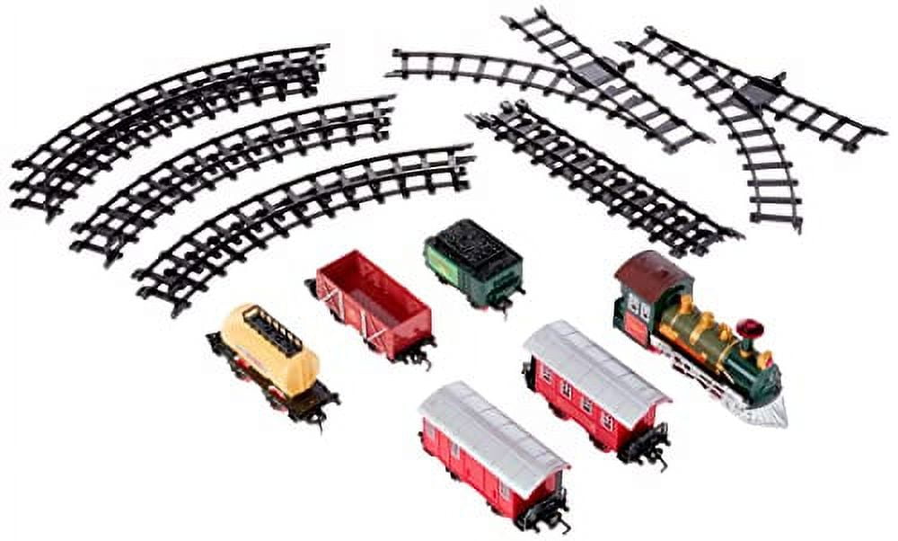 Fun Little Toys Train Set Classic Electric Train Toy Included 6 Cars ...