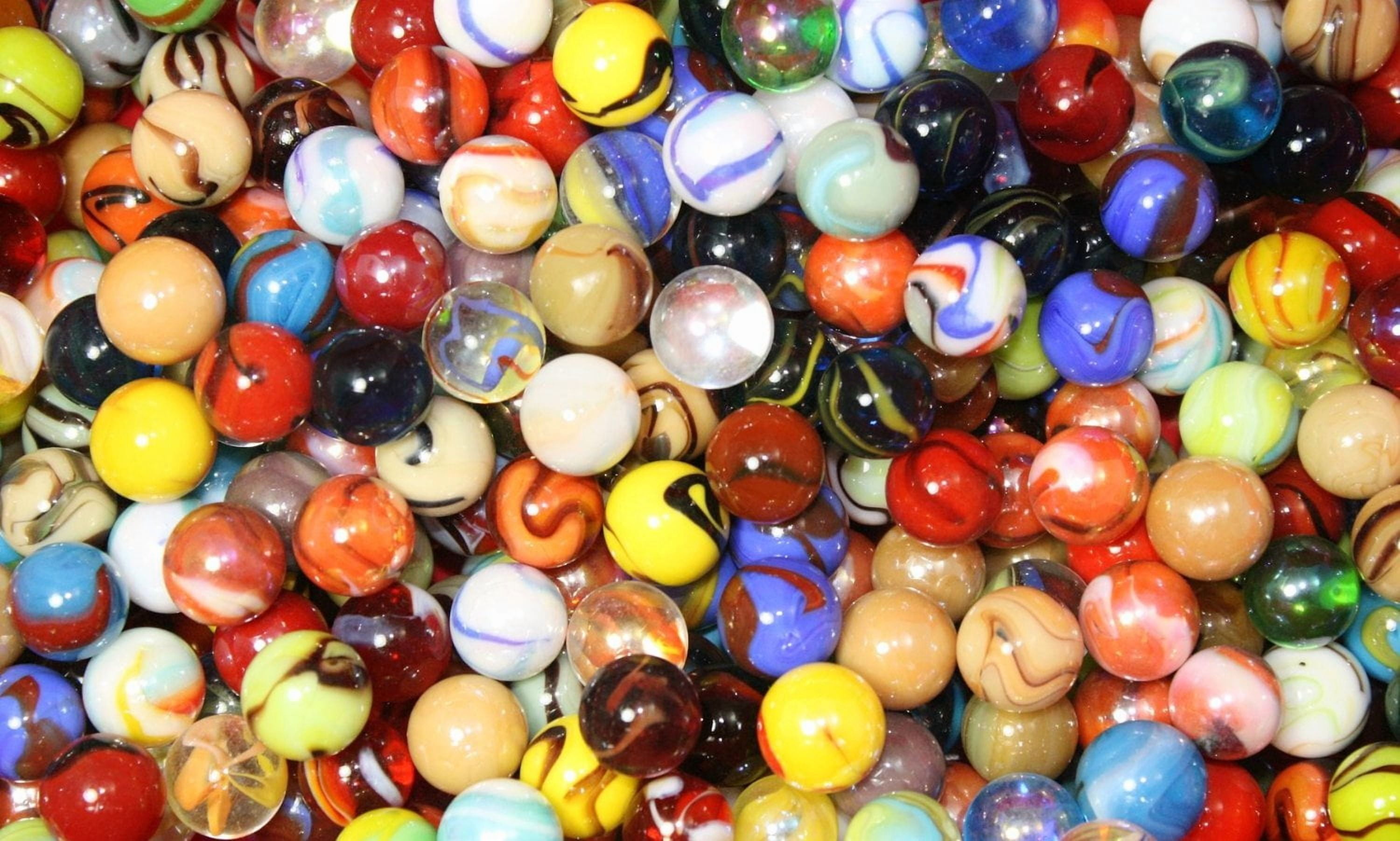 Fun Marbles 500 Count Bulk Assorted Premium Player Glass Mega Marbles ...