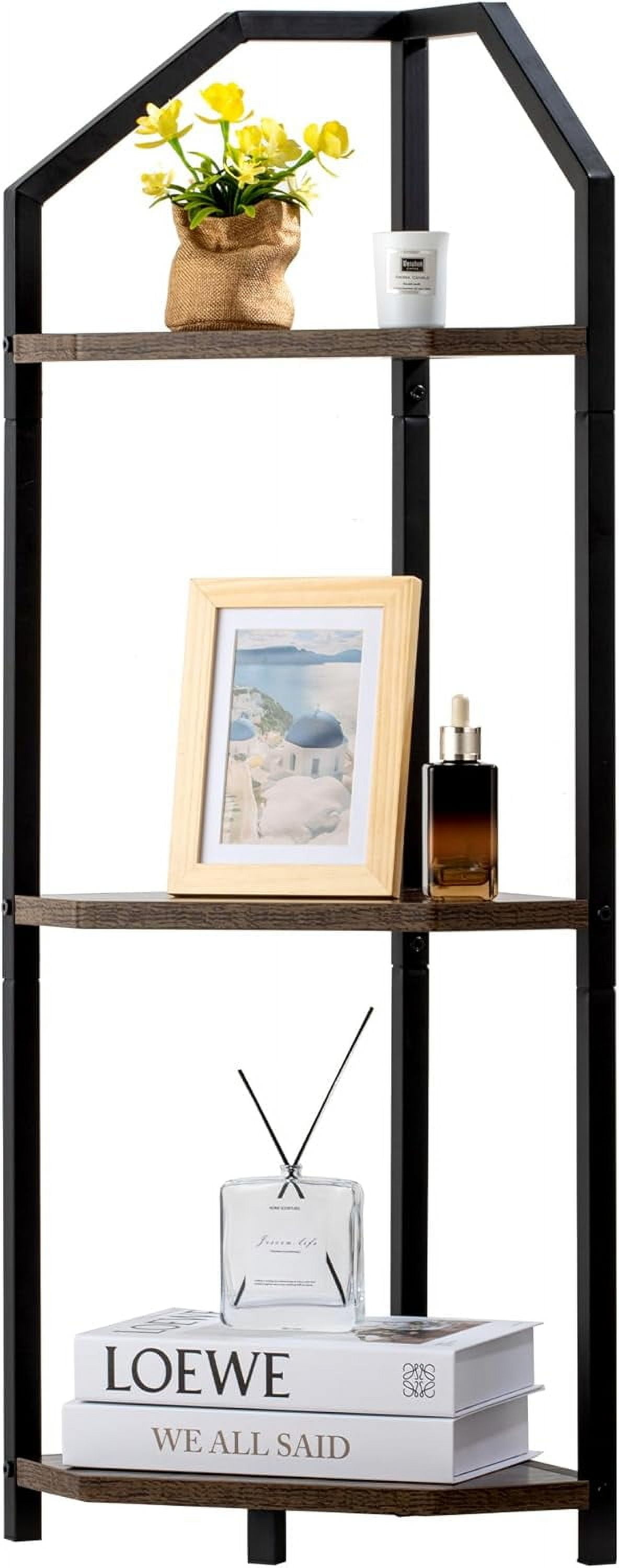 Fun Memories 3 Tier Corner Shelf, 40” Corner Shelf Stand, Corner ...