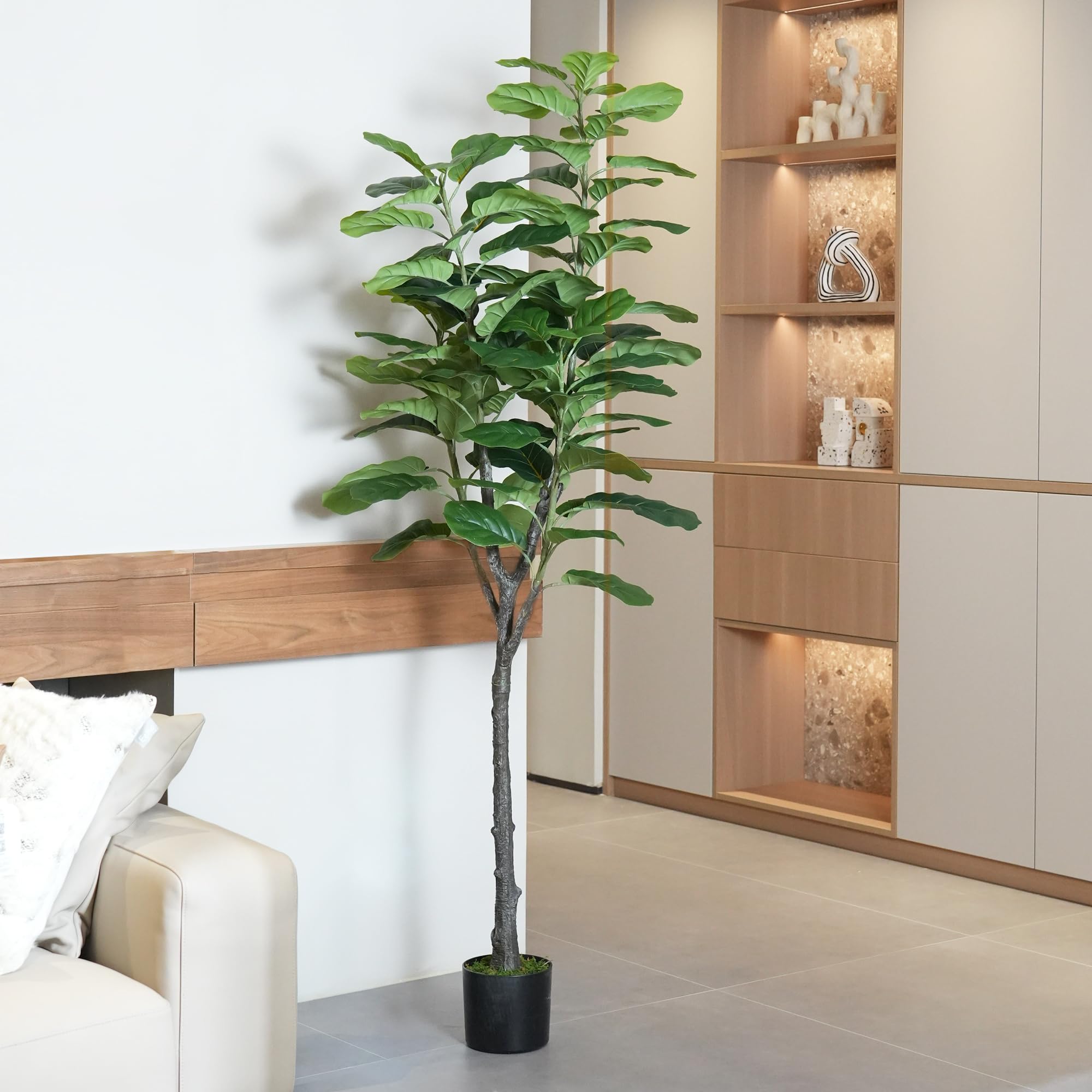 Nearly Natural 4' Fiddle Leaf Fig Artificial Tree - Walmart.com