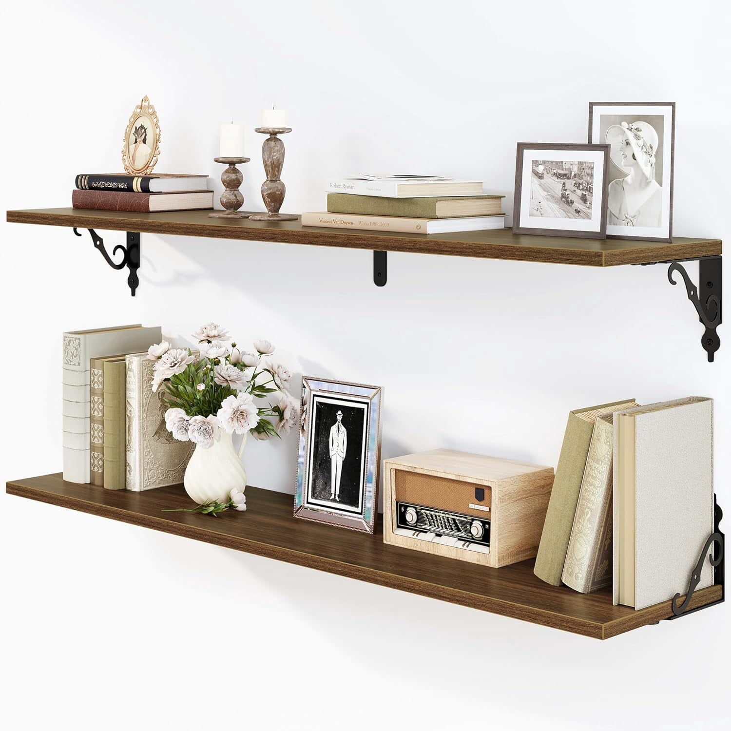 Fun Memories Long Shelves for Wall, 40 Inch Floating Shelves Wall ...
