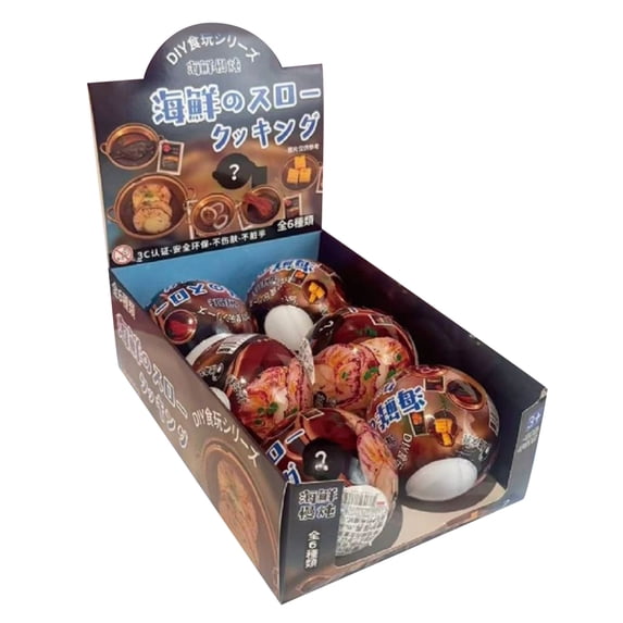 Fun Mini Food Blind Box Collector's Set - 6 Unique Toys, Intricate ...