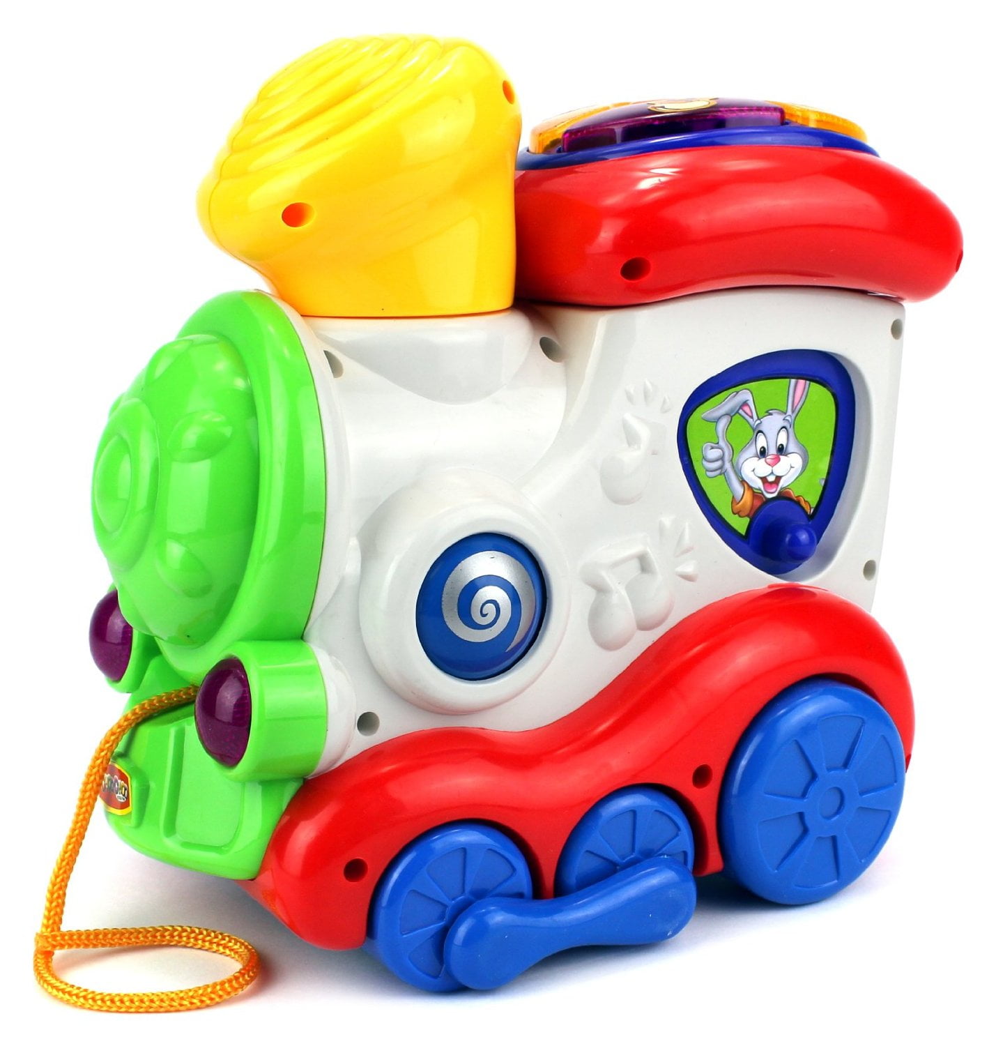 Fun Music Locomotive Pull Along Toy Train w/ Lights, Music, Animal ...