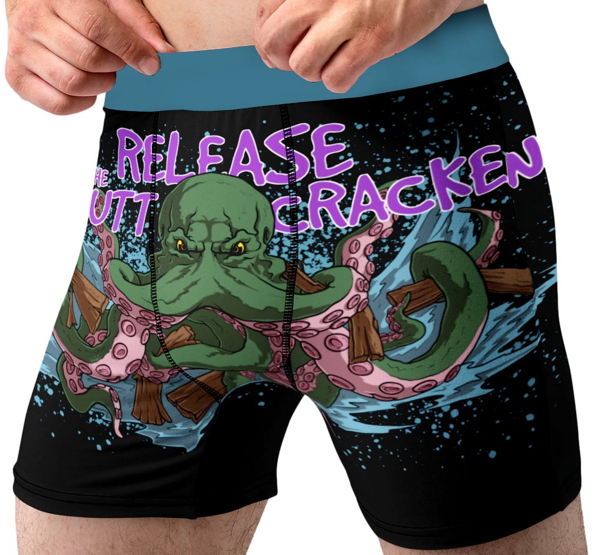 Fun Novelty Boxer Briefs for Men Release the Kraken Underwear - Walmart.com