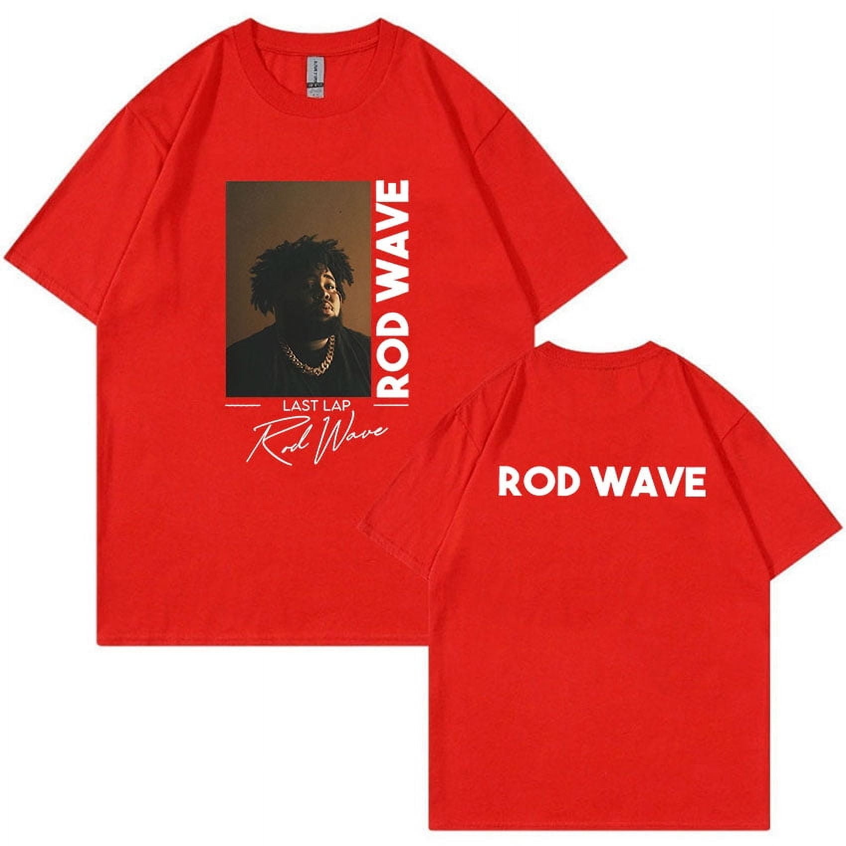 Fun Novelty Print Pattern Rapper Rod Wave Last Lap Tour Graphic TShirts ...