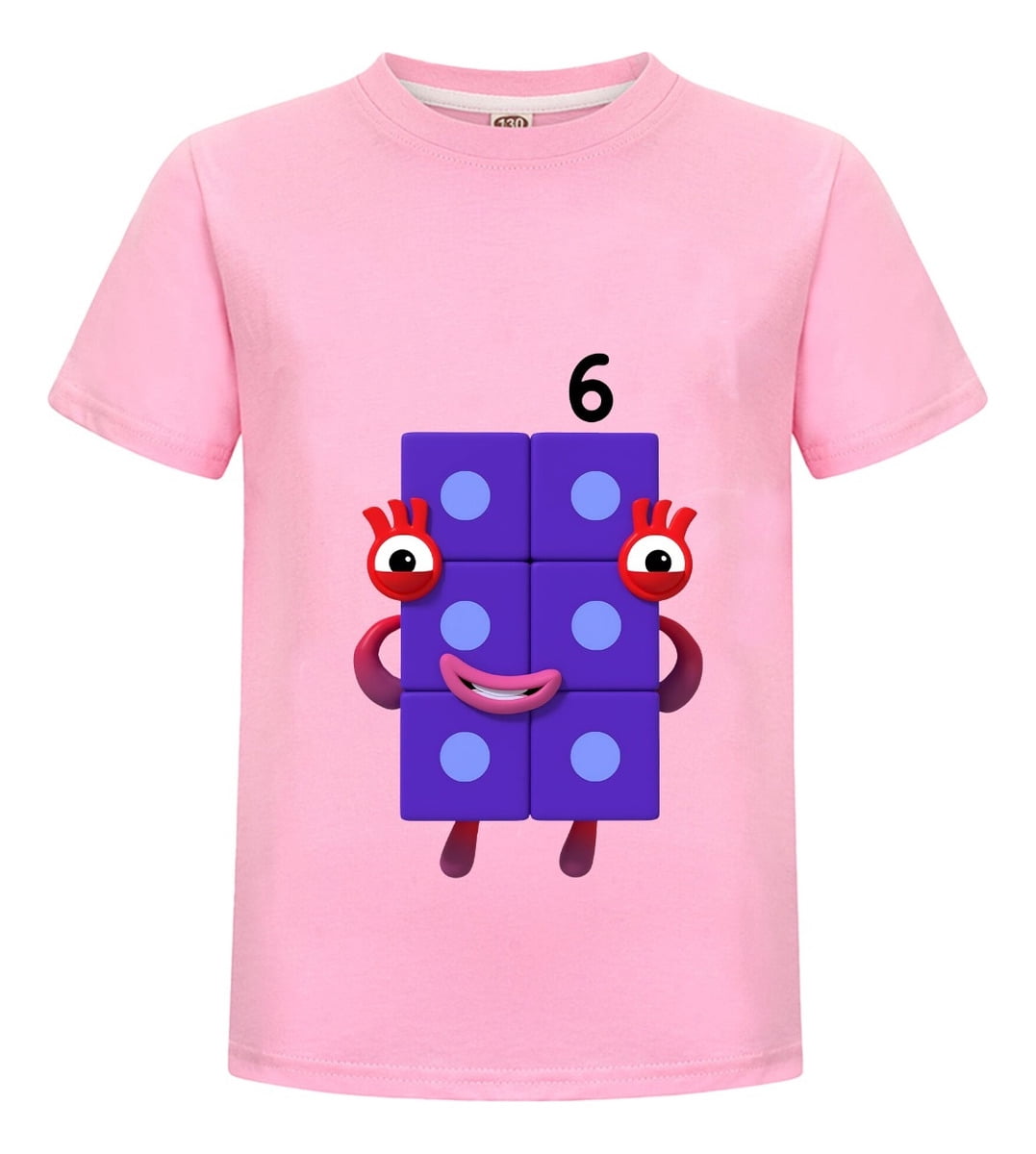 Fun Number blocks 6 Shirt for Children – Educational Math T-Shirt for ...