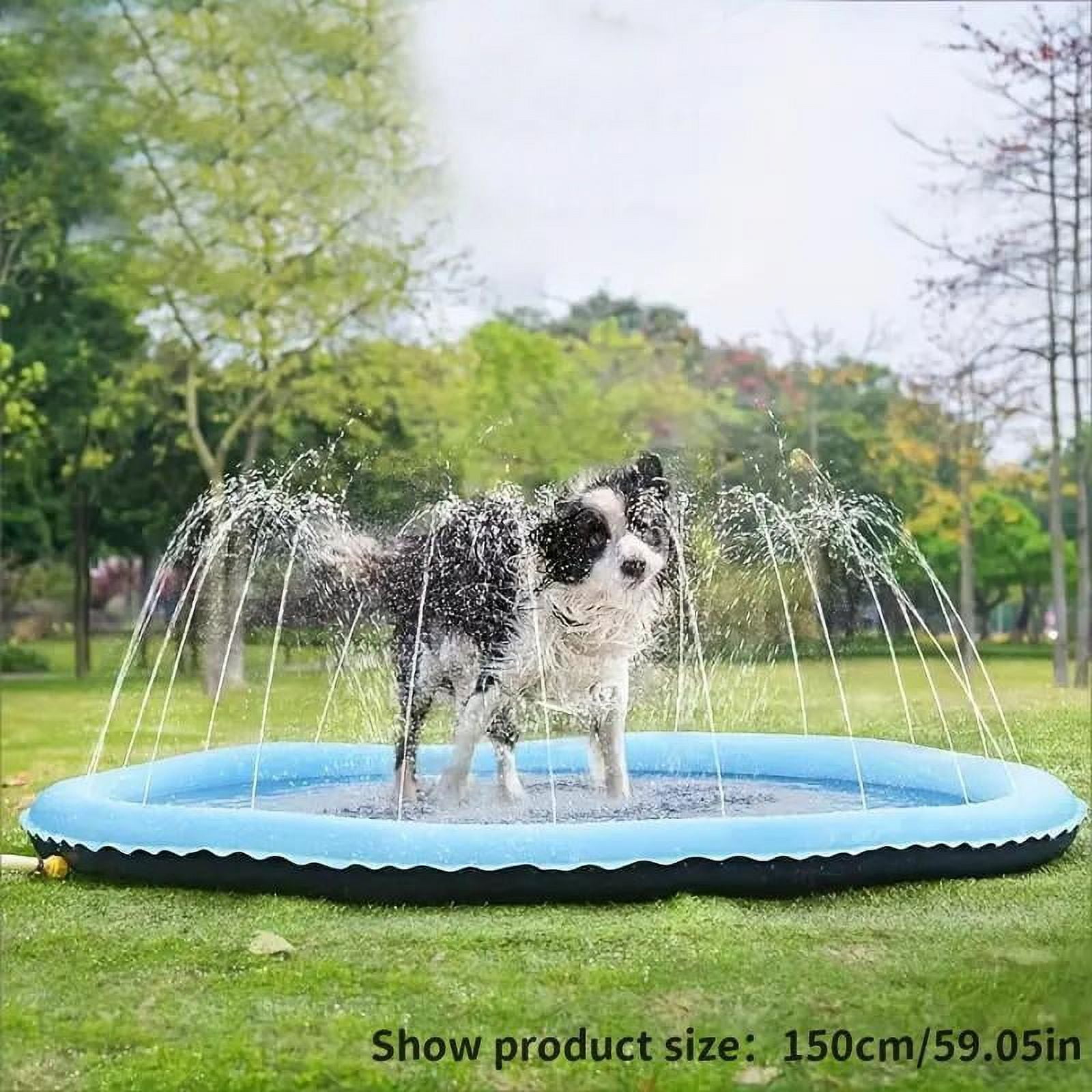 Fun Outdoor Water Sprinkler for Dogs, Portable Non-slip Pet Play ...