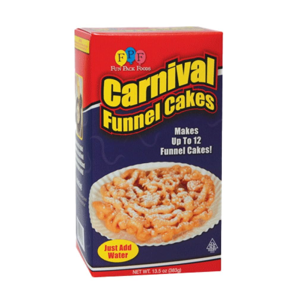 Fun Pack Foods - OKA4 Carnival Funnel Cake Mix - Makes up to 12 Funnel Cakes - 13.5 oz ...