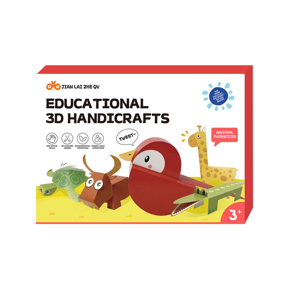 Fun Paper Cutting Kit for Kids 3D Handmade Origami Book Focus Training ...