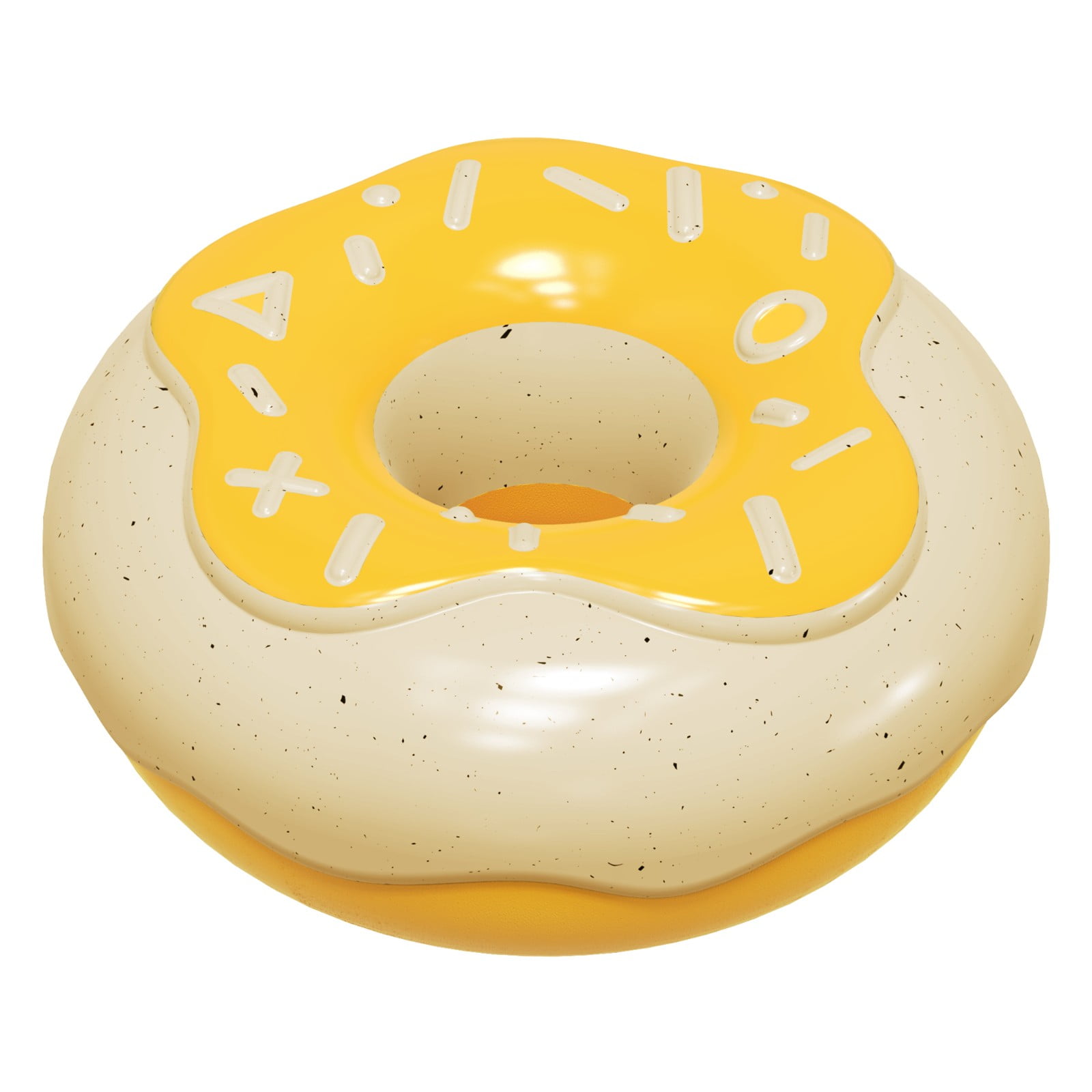 Fun Pink & White Sprinkled Inflatable Donut Pool Float Durable Vinyl ...