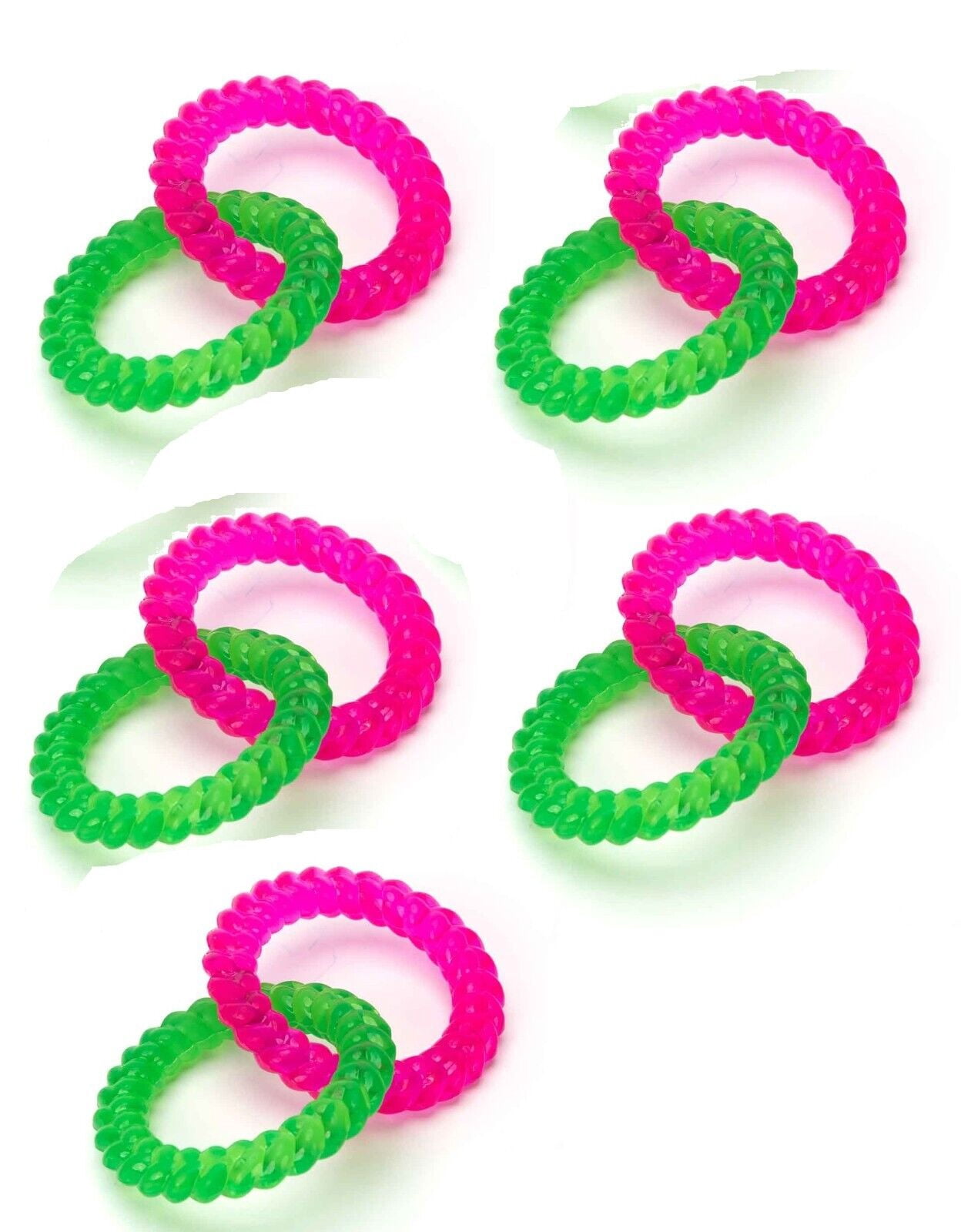 Fun Pink and Green Chain Link Puppy and Small Dog Toy Circle or Heart ...