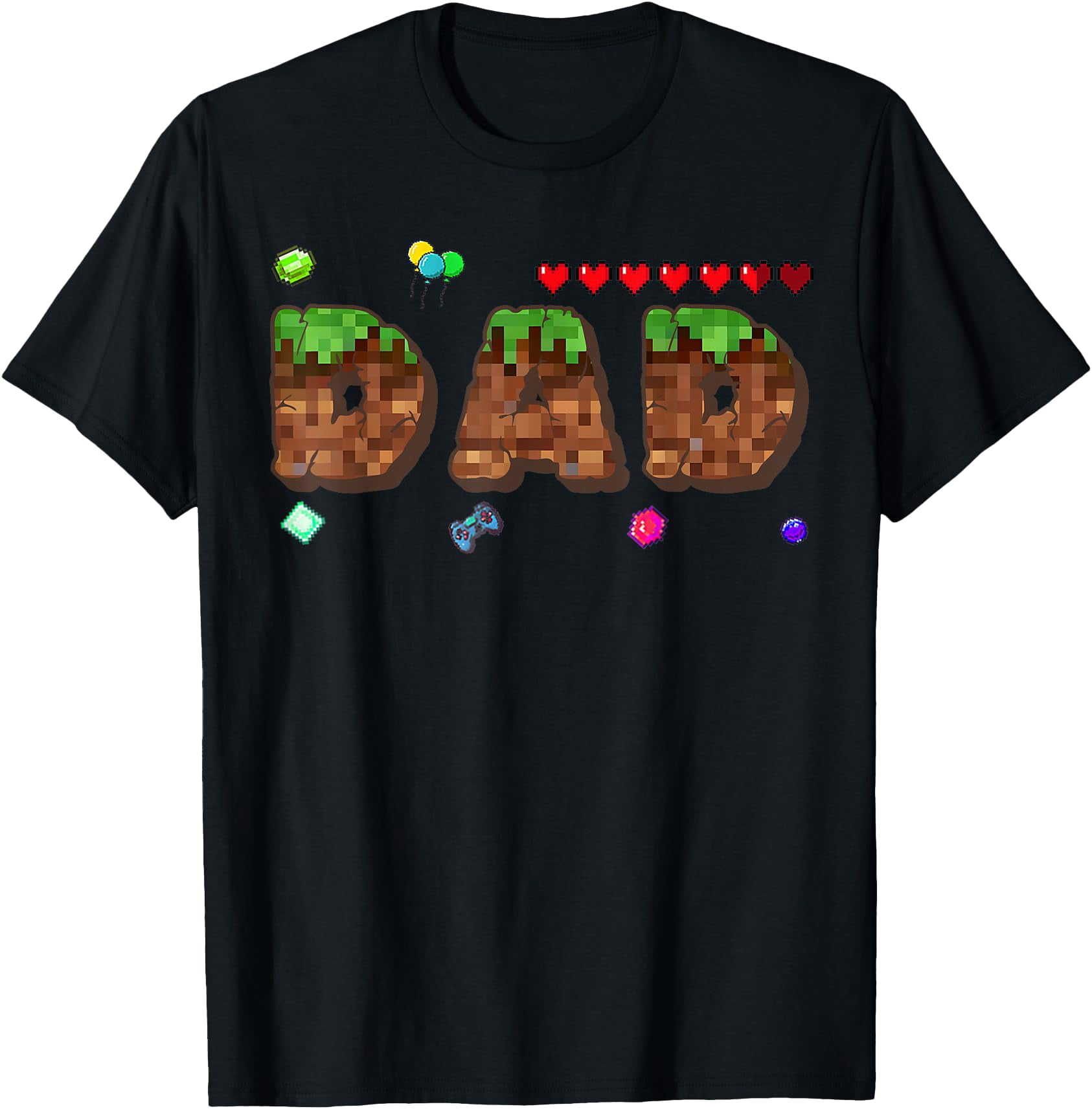 Fun Pixel Game Style Mom & Dad Birthday Matching Family T-Shirt for ...