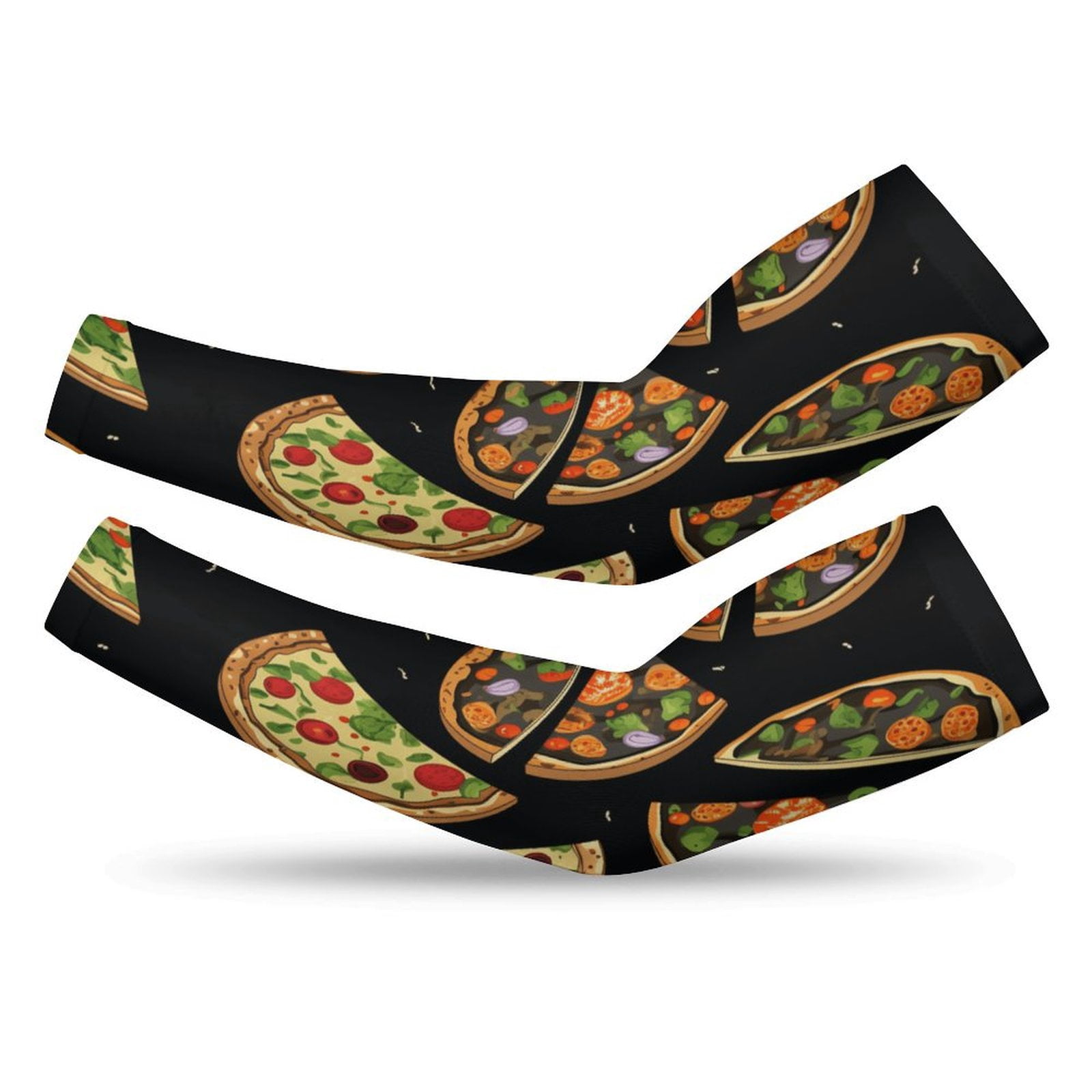 Fun Pizza Cooling Arm Sleeves For Men & Women Sunscreen Arm Cover For ...