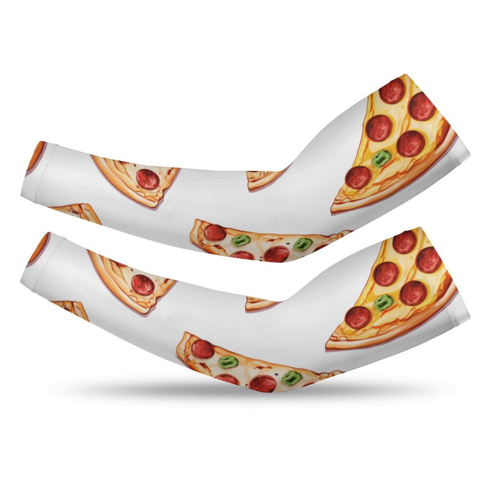 Fun Pizza Cooling Arm Sleeves For Men & Women Sunscreen Arm Cover For ...