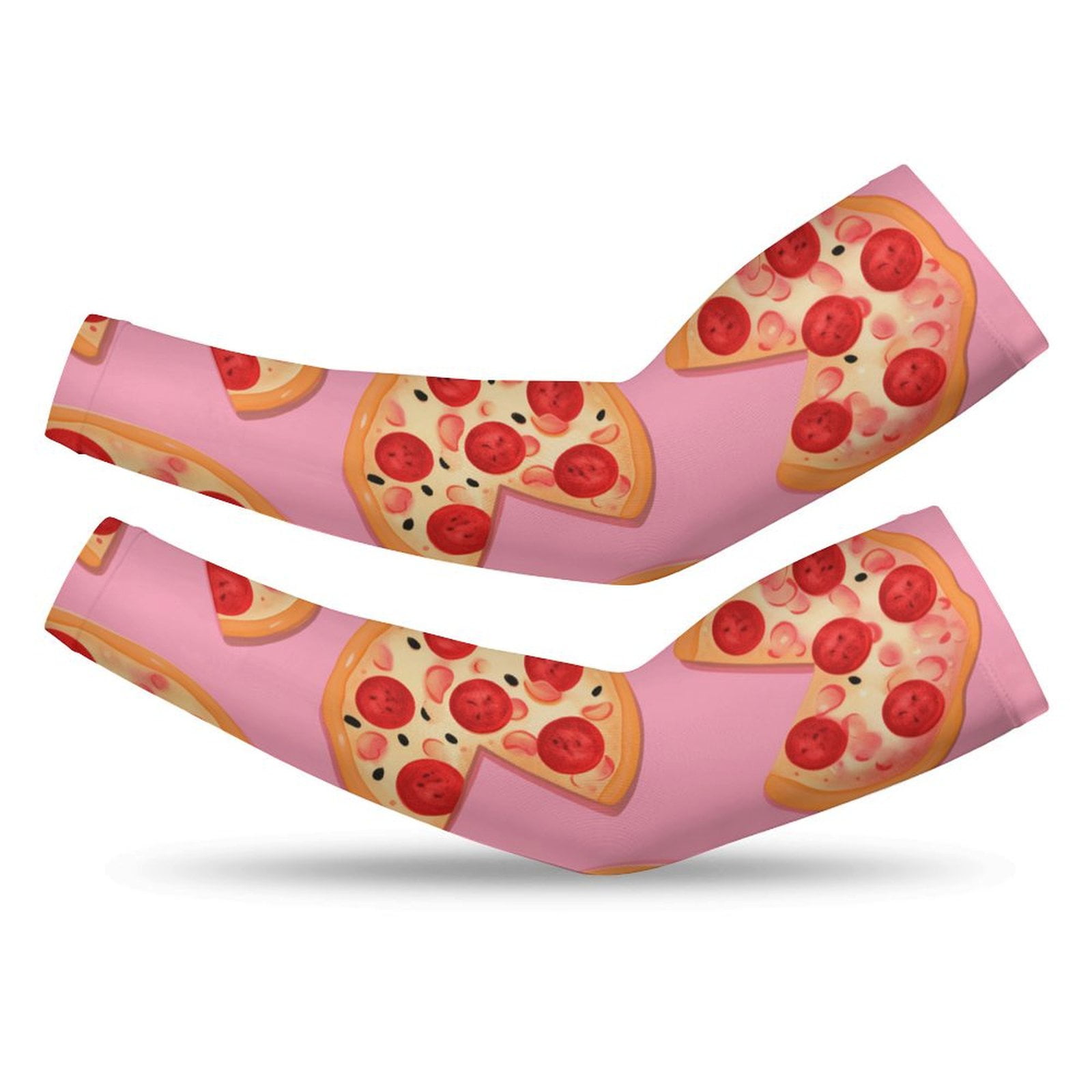 Fun Pizza Cooling Arm Sleeves For Men & Women Sunscreen Arm Cover For ...