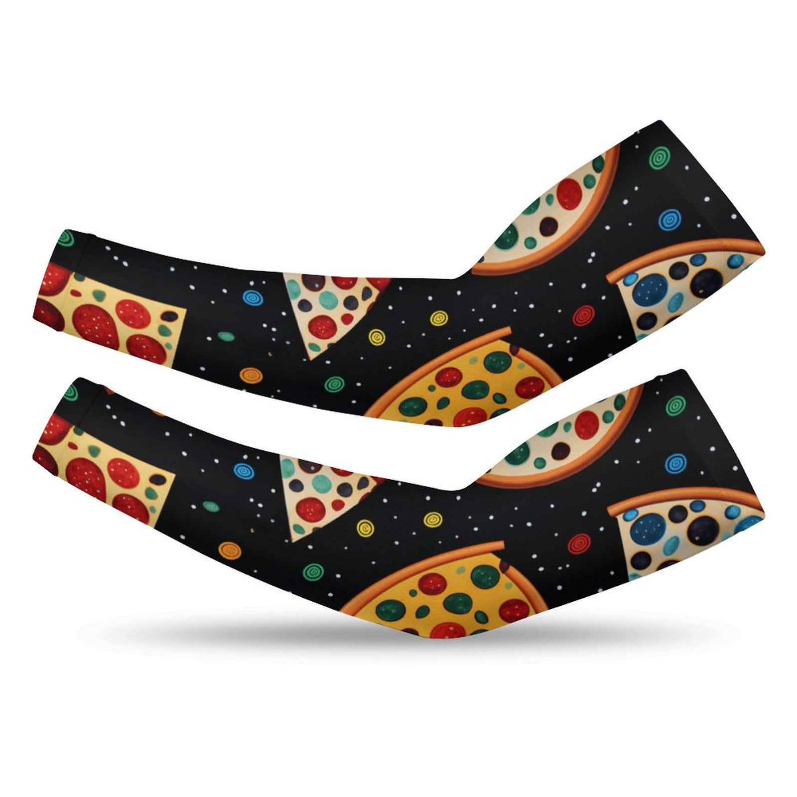 Fun Pizza Cooling Arm Sleeves For Men & Women Sunscreen Arm Cover For ...