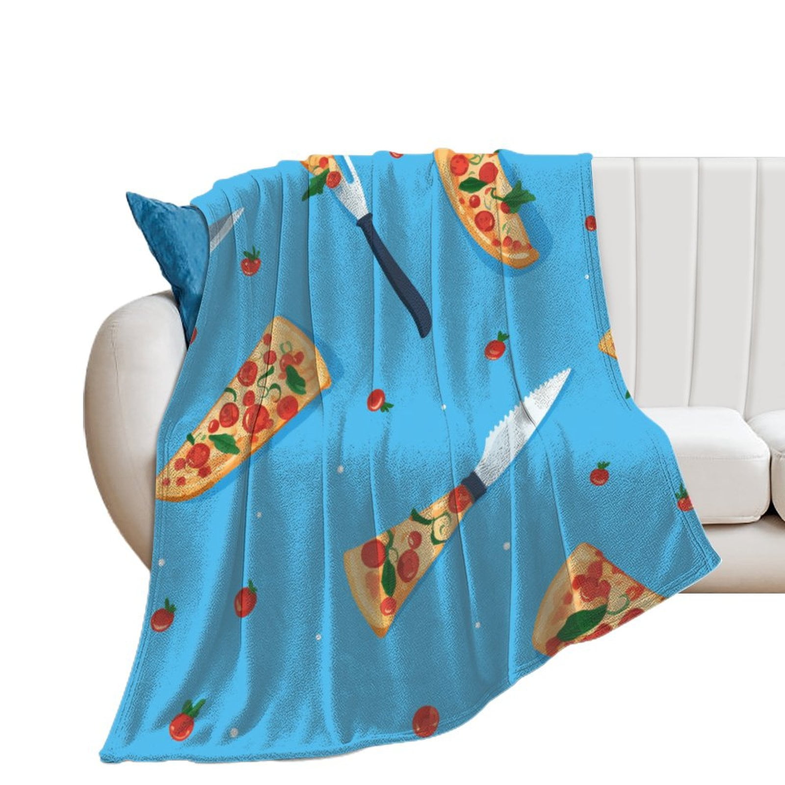 Fun Pizza Soft Cozy Warm, Lightweight And Plush Flannel Throw Blankets ...
