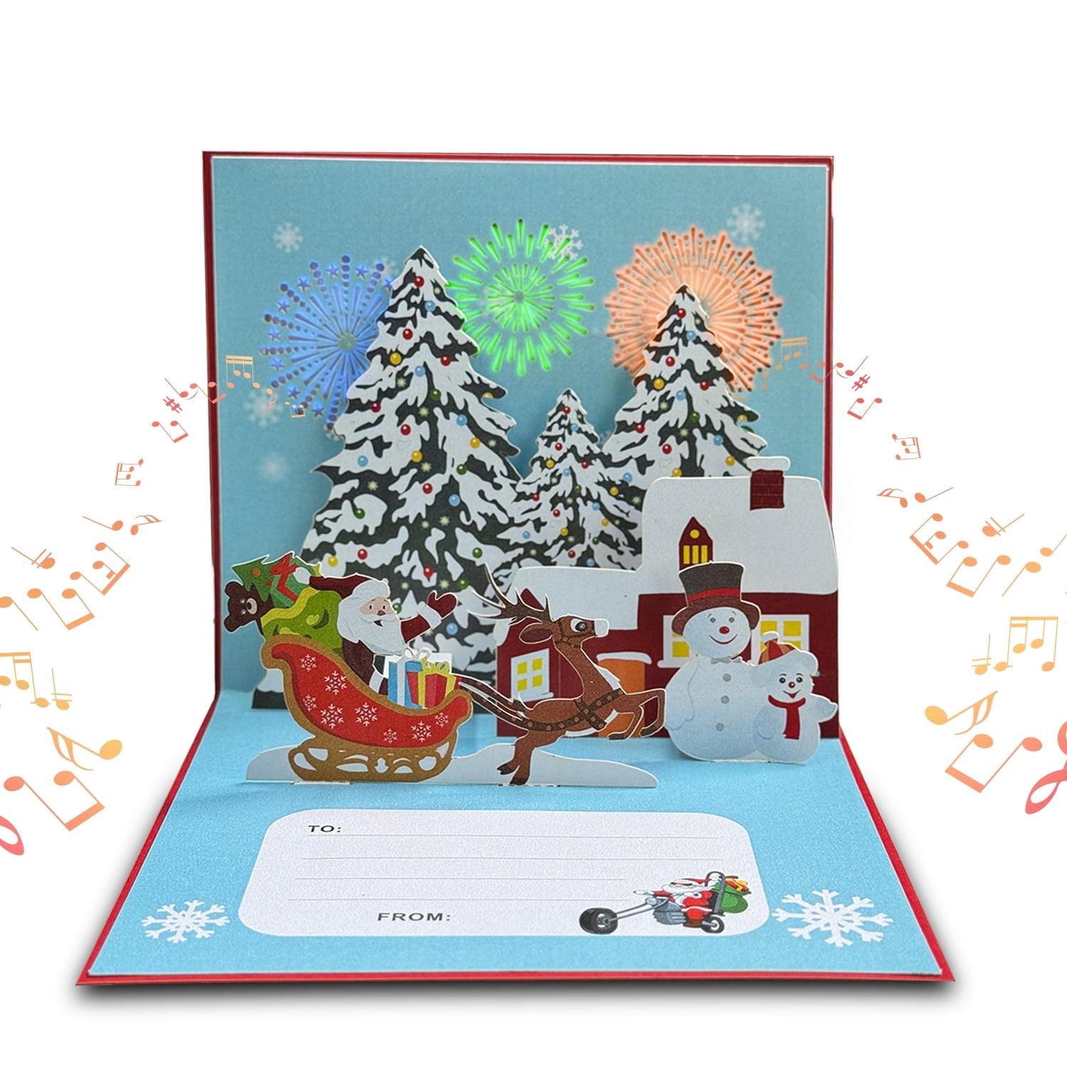 Fun Pop Up Christmas Cards | Santa Delivering Gifts on a Snowy Day ...