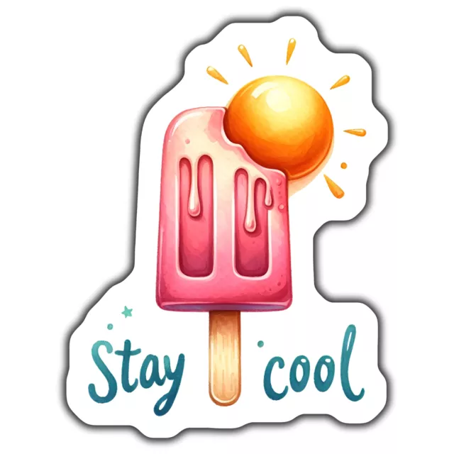 Fun Popsicle Sticker, Stay Cool Sticker, Summer Vibes Decal, Ice Cream ...