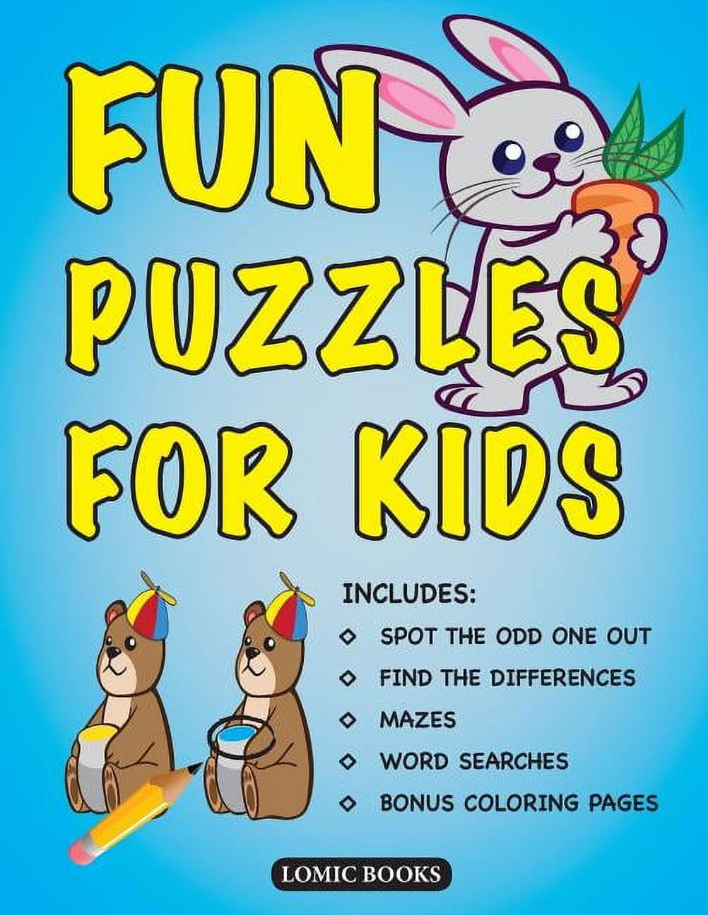 Fun Puzzles for Kids: Includes Spot the Odd One Out, Find the ...
