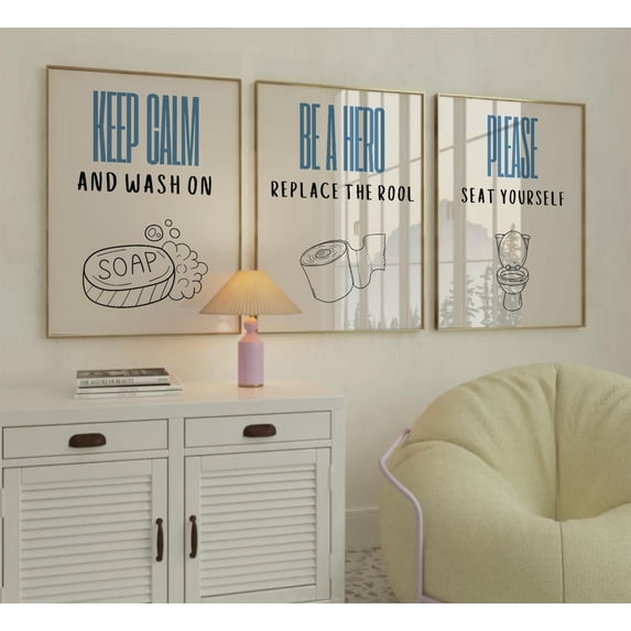 Fun Quote Wall Art Prints, Hand Drawn, Bath, Modern, Bathroom And ...