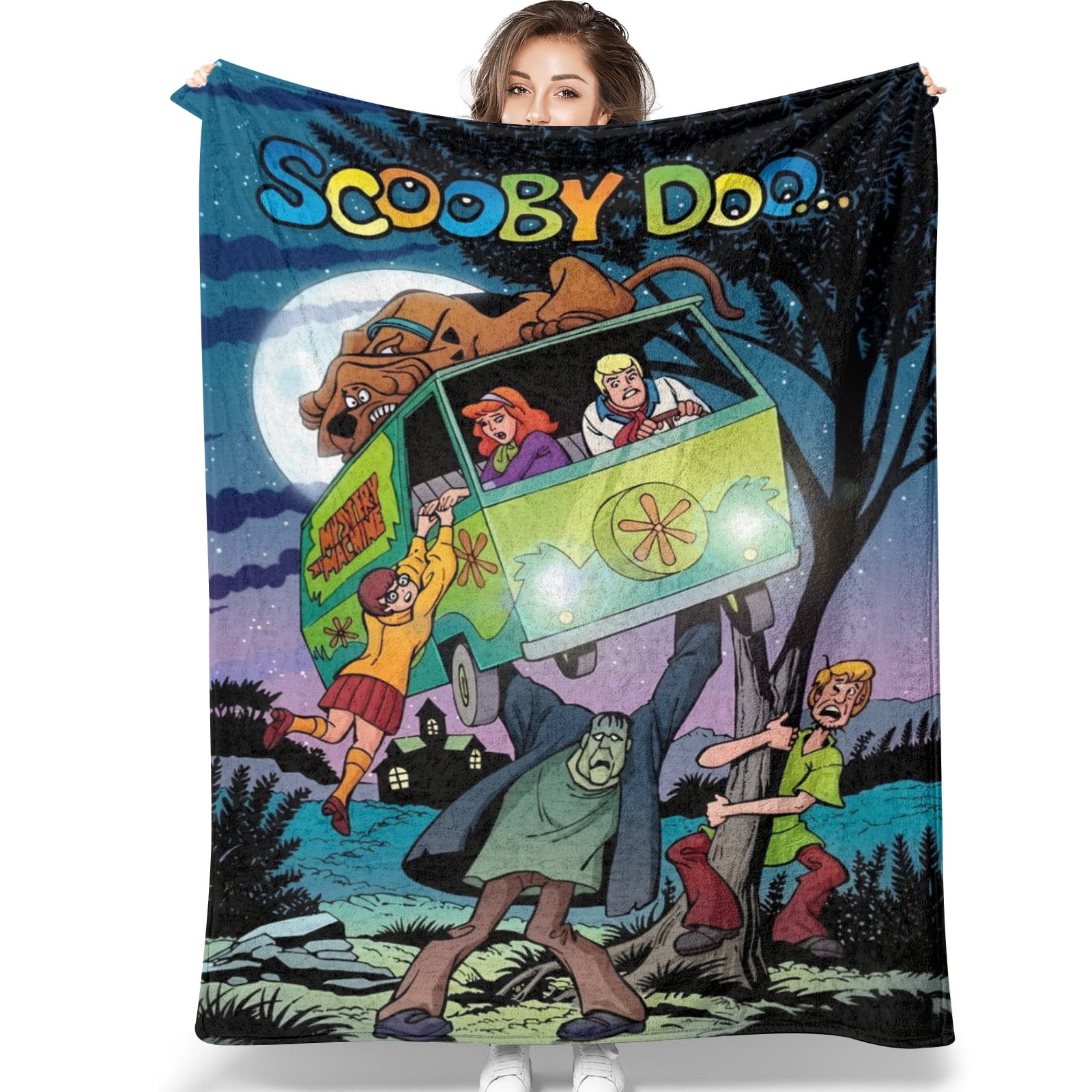 Fun Retro Scooby Doo Print Super Soft Plush Throw Blanket, Comfortable ...