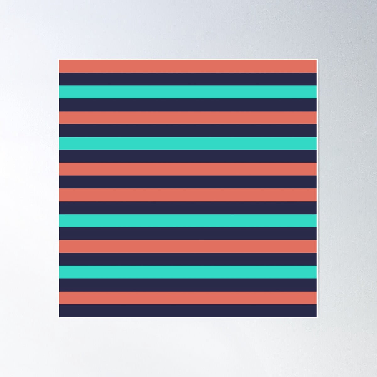 Fun Retro Stripes - Geometric Pattern Design Poster Wall Art, Modern ...