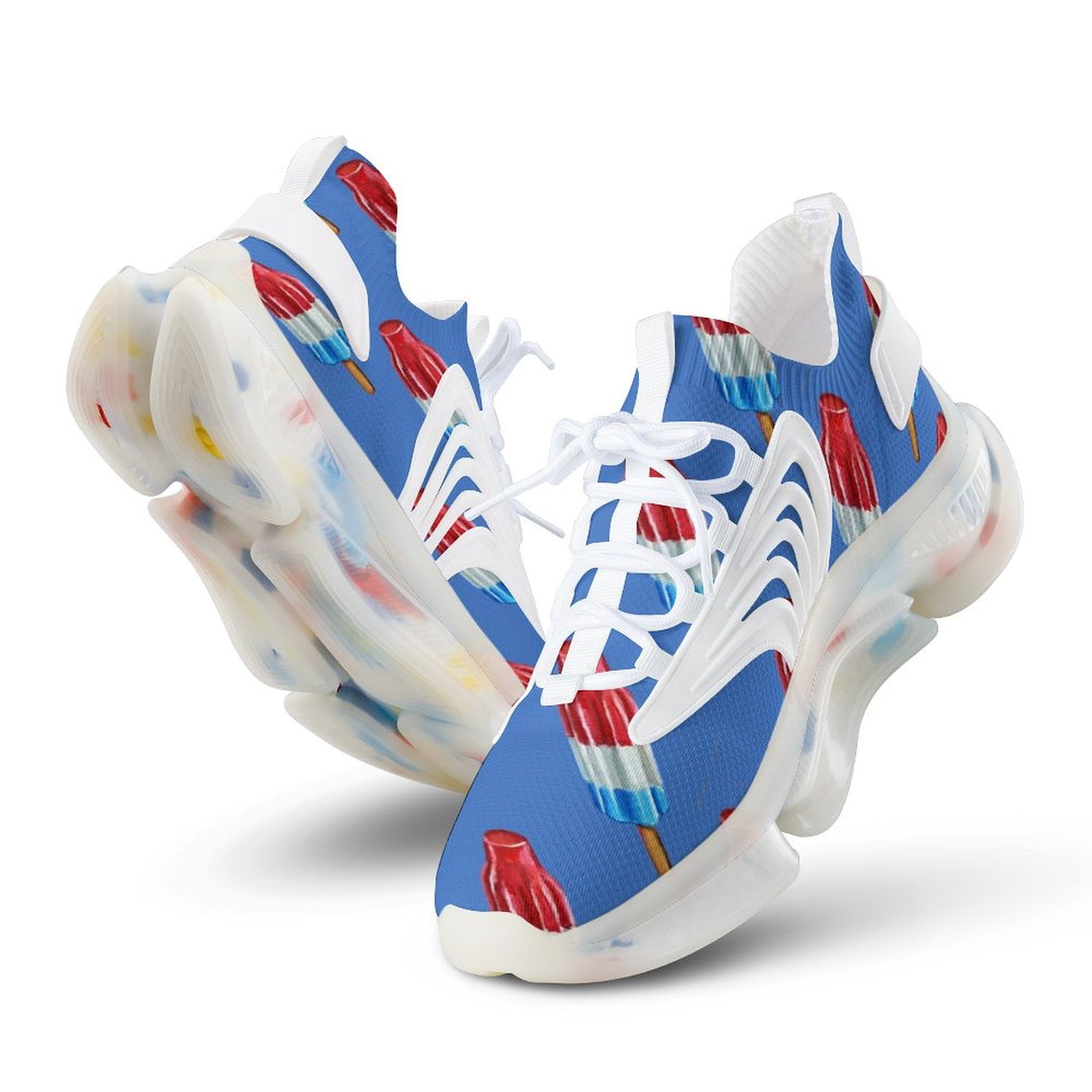 Fun Rocket Pop Popsicle Pattern Walking Shoes for Men Woman Lightweight ...