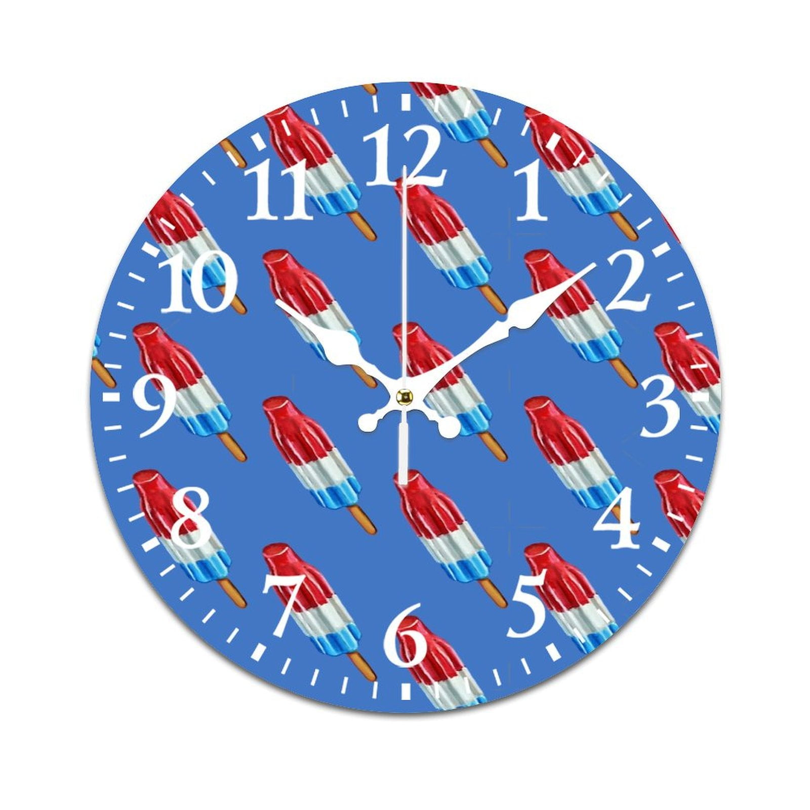 Fun Rocket Pop Popsicle Pattern Wall Clock Modern Design Clocks Wall ...