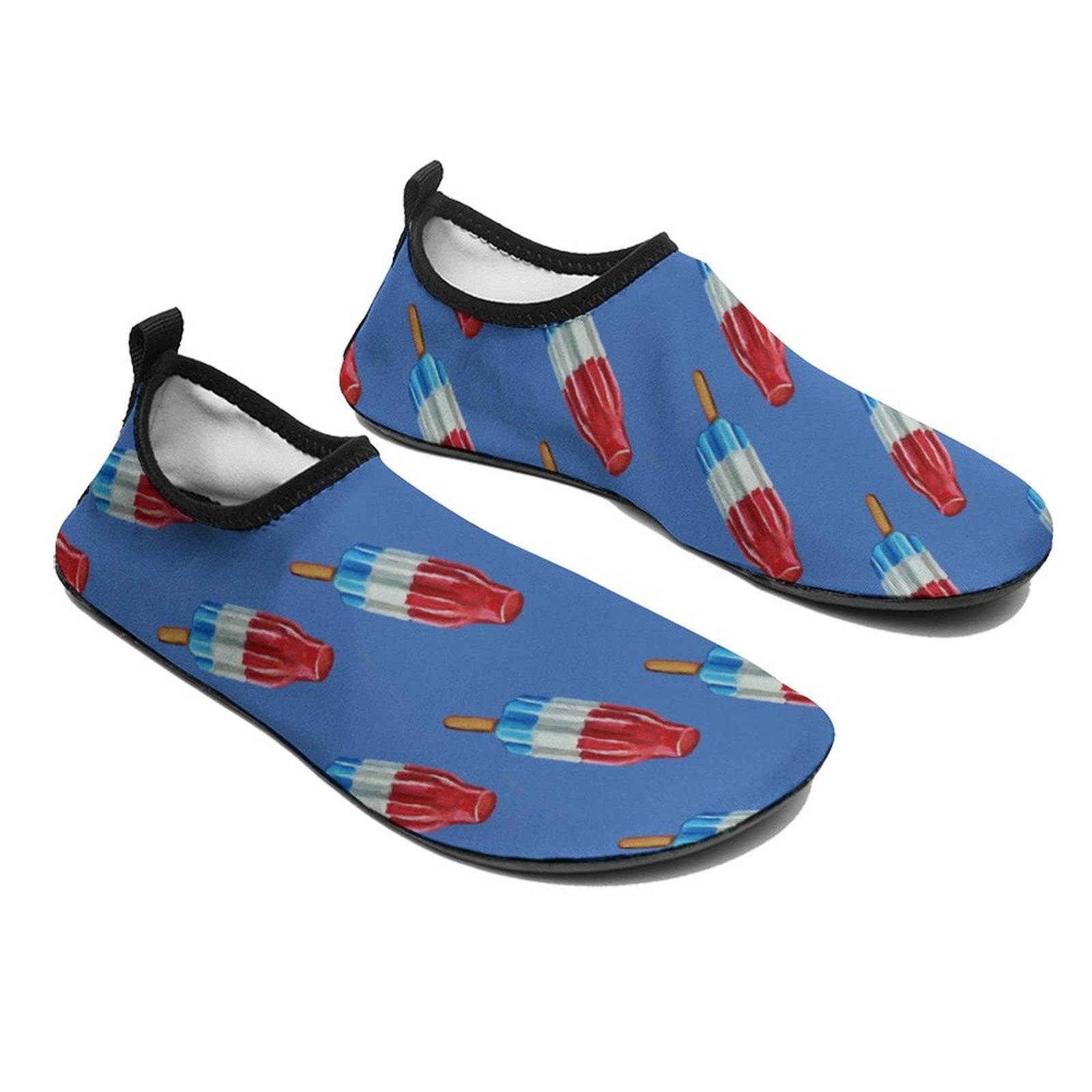 Fun Rocket Pop Popsicle Pattern Water Shoes Beach Slip-on Shoes for Men ...