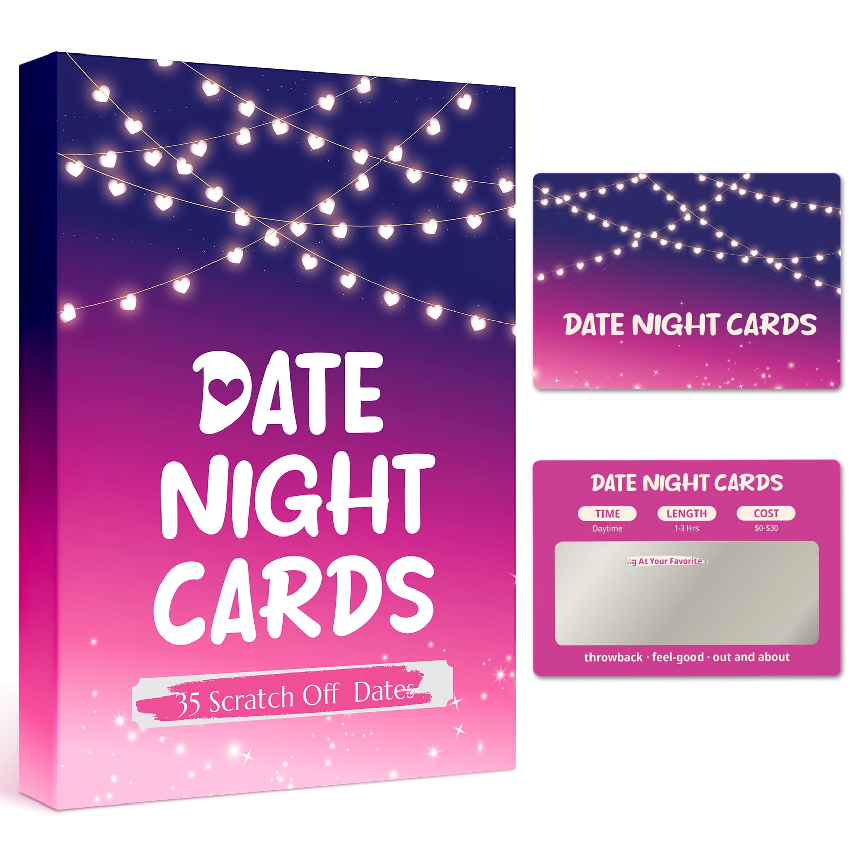 Fun and Romantic Scratch Off Date Night Cards Game, 35 Date Ideas for ...