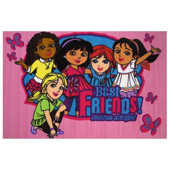 Fun Rug DO-22 1929 19 x 29 in. Nickelodeon Dora Best Friends Kids Rugs ...