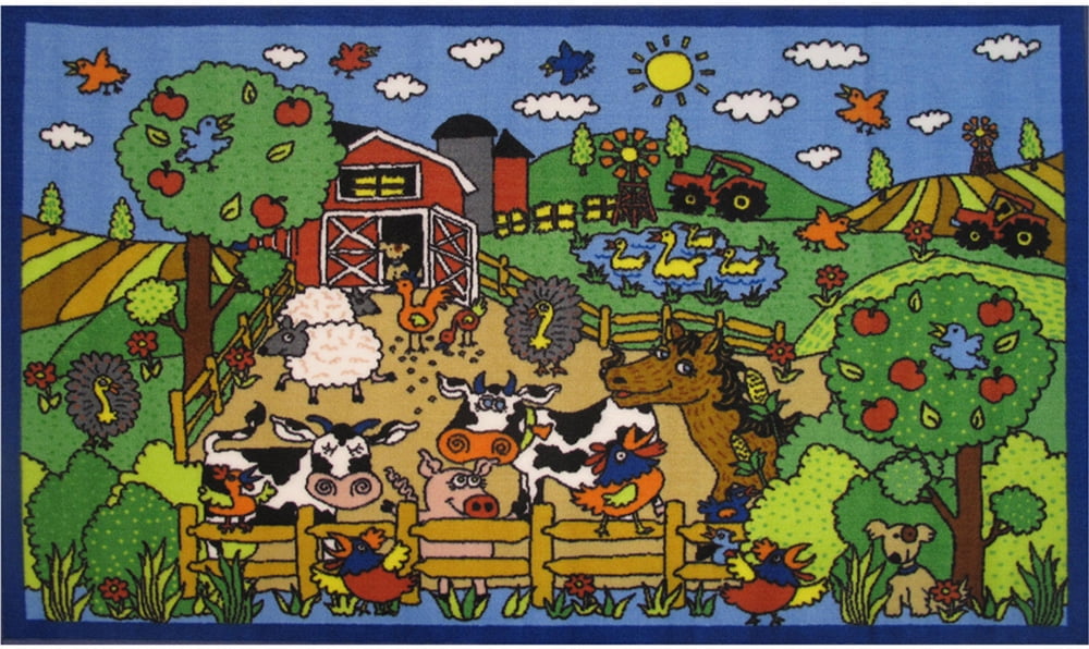 Fun Rugs Fun Time Collection Happy Farm Area Rug-Size:39" x 58 ...